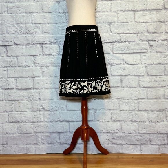 Lithe | Skirts | Anthropologie Lithe Parade Of Animals Black Cream ...